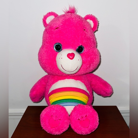 Care Bears | Toys | Care Bears Cheer Bear Pink Rainbow Jumbo Care Bears ...